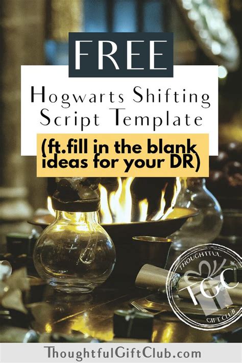Free Reality Shifting To Harry Potter Script Template Fill In The Blank