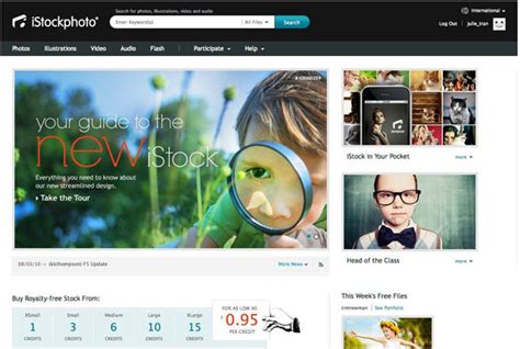 Istockphoto Redesigns Website