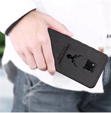 Huawei Mate 20 Pro Cover Premium Quality Soft Fabric Clothe Texture Cover Makro Online