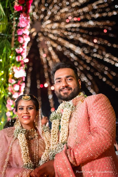 Srishti Desai And Jaimin Patel Itc Grand Goa Weddingsutra