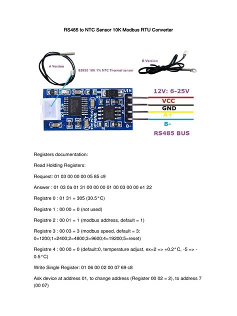 registros conversor rs485 para sensor ntc 10k modbus rtu pdf