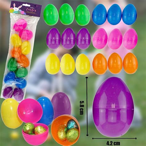 Easter Fillable Eggs 58cm Egg Hunt Basket Stuffer Filler Eggs