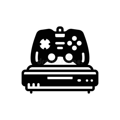 Black Solid Icon For Consoles Game And Gamer Stock Vector Black Solid Icon For Consoles Game And Gamer Stock Vector