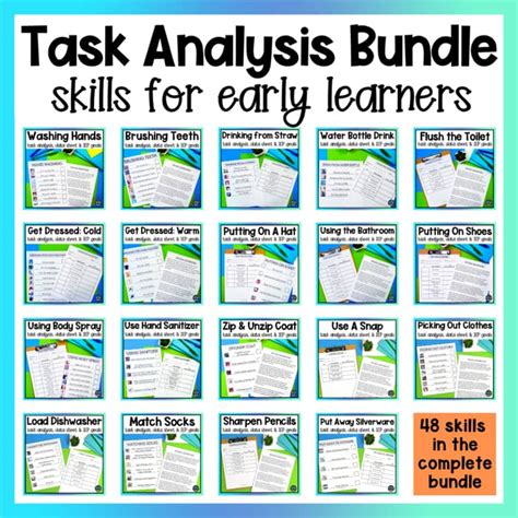 Functional Life Skill Individual Visual Schedule Task Analysis Special