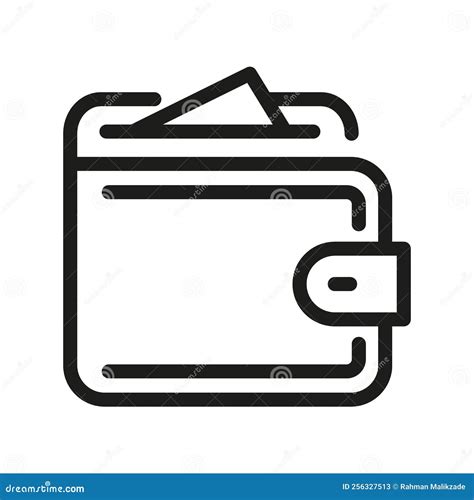 Modern Wallet Line Icon Digital Wallet Outline Vector Illustration Stock Vector Illustration