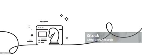 Seo Strategy Line Icon Search Engine Optimization Sign Continuous Line With Curl Vector Stock