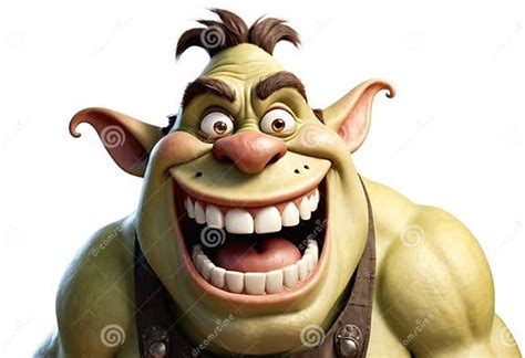 Funny Ogre With A Big Smile Generative Ai Stock Illustration