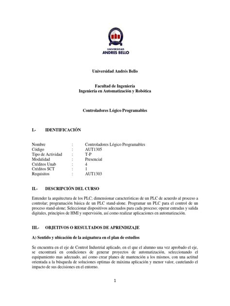 Aut1305 Controladores Lógico Programables Pdf Controlador Lógico Programable Automatización