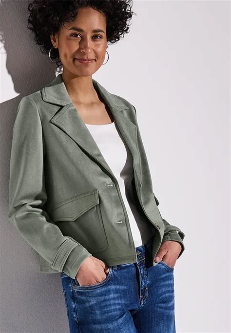 Street One Velours Jacke Für Damen In Grün Street One