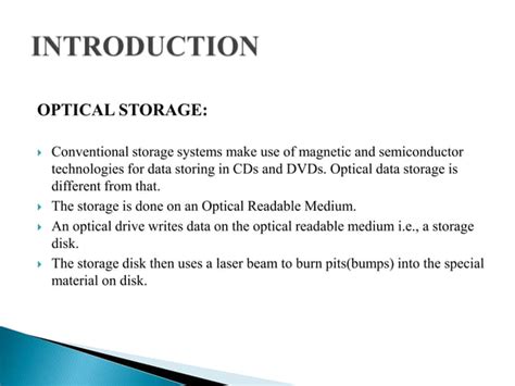 3d Optical Storage Technology Technical Seminar 4b Pptx