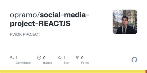 Github Opramosocial Media Project Reactjs Pwdk Project