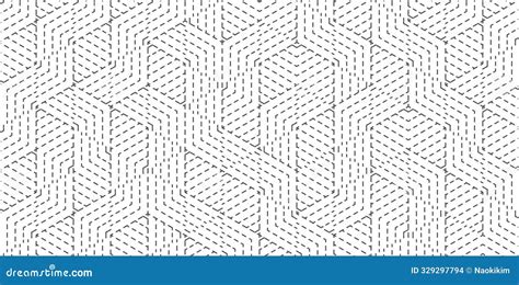 Abstract Black White Stripe Line Geometric Triangle Background Hexagon Pattern Retro Styled
