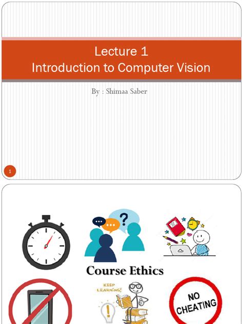 1 vision lec 1 pdf computer vision computing