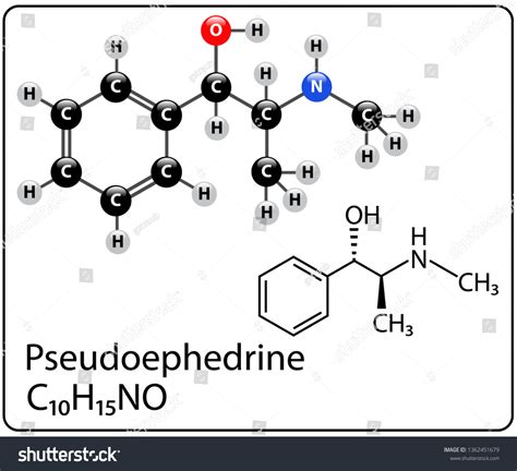 Pseudoephedrine Molecule Structure Stock Vector Royalty Free 1362451679 Shutterstock