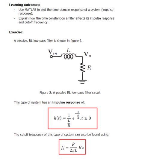 solved learning outcomes use matlab to plot the time domain