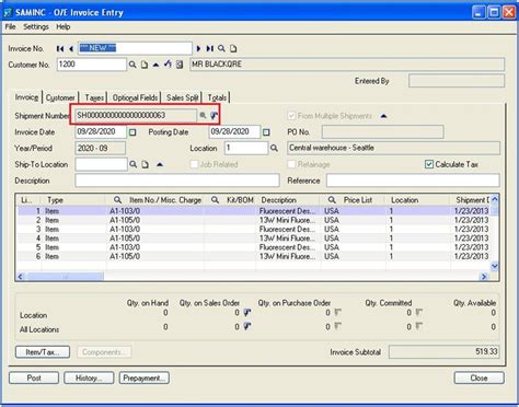Single Invoice From Multiple Shipments Sage 300 Erp