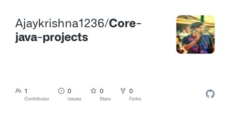 Github Ajaykrishna1236core Java Projects