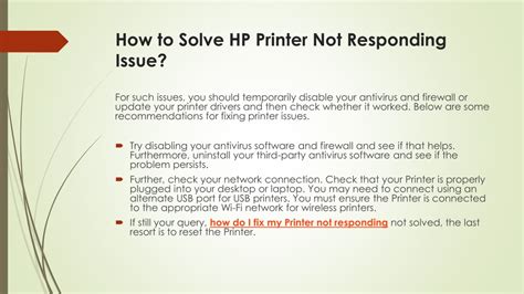 Ppt How To Solve Hp Printer Not Responding Issue Powerpoint