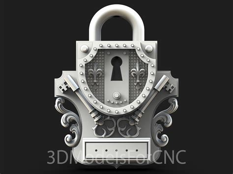 3d File 3d Model Stl File For Cnc Router Laser And 3d Printer Antique Lock With Keys・3d Print