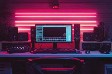 Futuristic Software Developer Cyberpunk Girl Using Virtual Reality