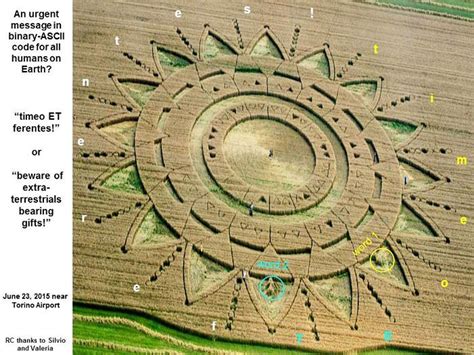a crop circle was encoded to reveal a message of ea enki who is a god