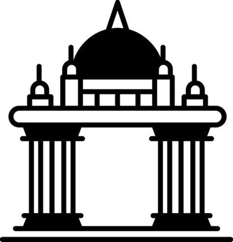 Premium Vector Architecture Solid Glyph Vector Illustration