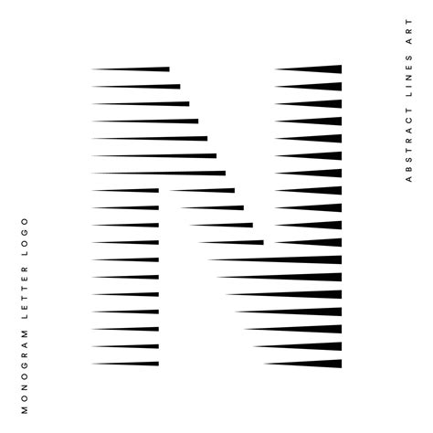 Monogram Logo Letter N Lines Abstract Modern Art Vector 22694553 Vector