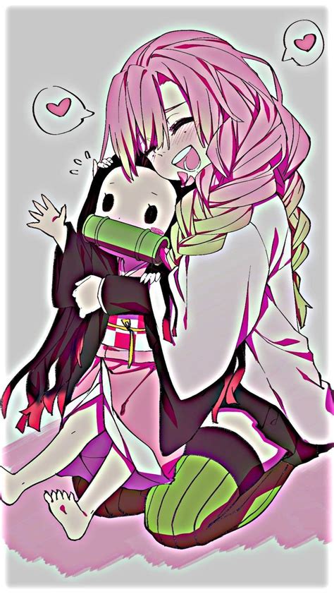 Mitsuri And Nezuko Personagens De Anime Desenhos De Anime Wallpaper