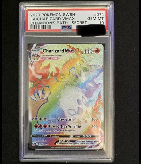 Psa 10 Rainbow Pikachu Rainbow Zard Hobbies And Toys Toys And Games On