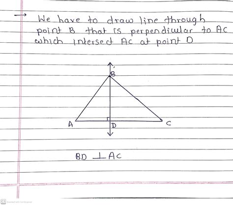 Solved Draw A Line Through Point B That Is Perpendicular To A C Course Hero