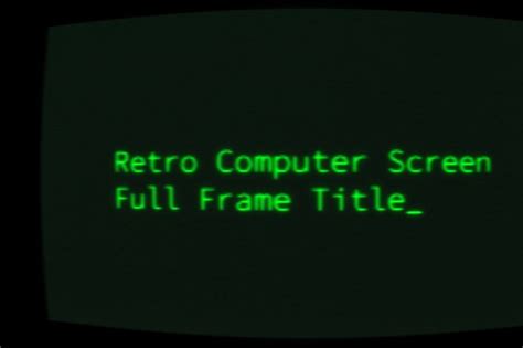 Retro Computer Screen Mogrt Arte