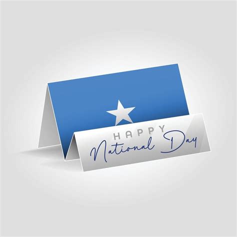 Somalia País Papel Bandera En Pie En El Suelo Contento Nacional Día