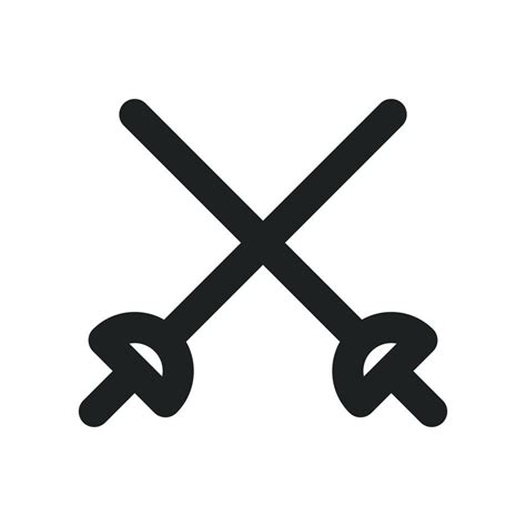 Fechten Symbol Mit Umrissstil 9546635 Vektor Kunst Bei Vecteezy