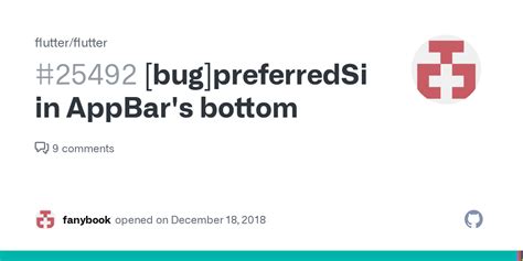 Bug PreferredSize In AppBar S Bottom Issue 25492 Flutter Flutter