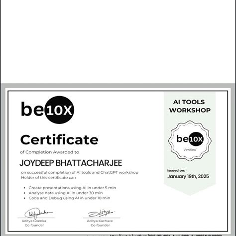 joydeep bhattacharjee on linkedin completed 4 hrs of workshop on ai