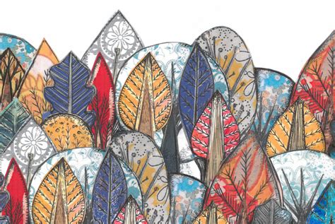 Patterned Trees Notelets — Mary S House Designs Art Cards And Ts