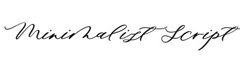 Minimalist Script Font