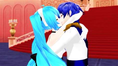 Mmd Kaitoxmiku Kissing The Prince Vocaloid Hatsune Miku Miku