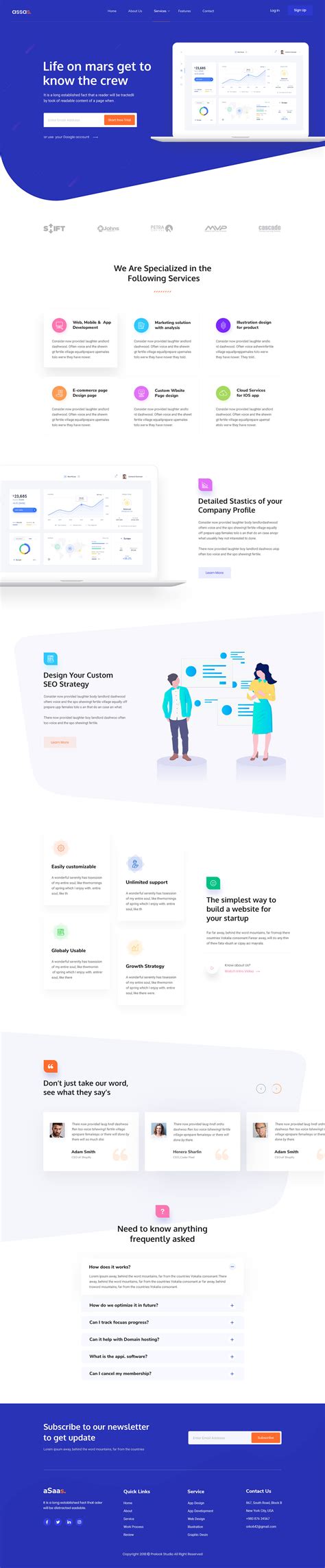 Sass Software Landing Page On Behance