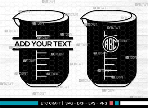Beaker Svg Monogram Beaker Silhouette Graphic By Pixel Elites · Creative Fabrica