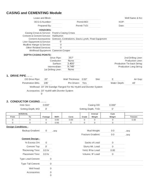 Xls Casing Cementing Module Dokumen Tips