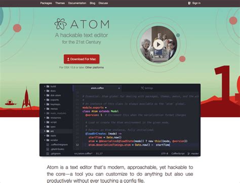 Atom — Github 開發的免費、開放原始碼編輯器正式版（windows、mac、linux） 免費資源網路社群