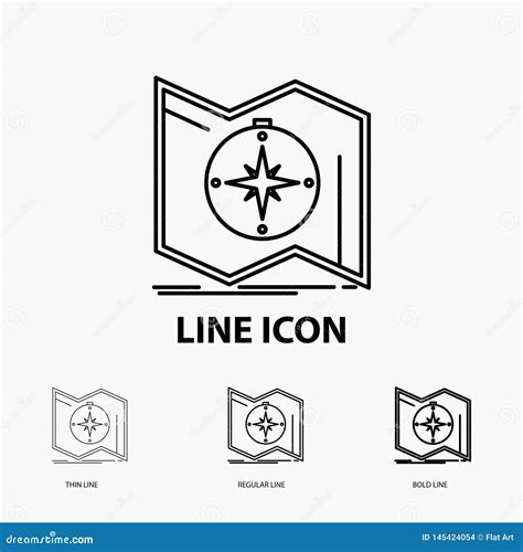 Direction Explore Map Navigate Navigation Icon In Thin Regular And