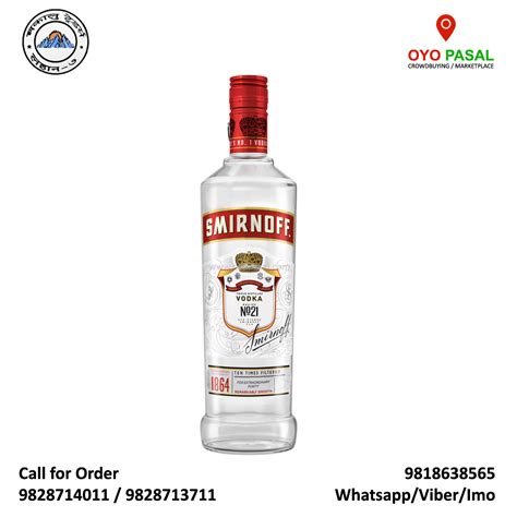 Smirnoff Triple Distilled Vodka Oyo Pasal