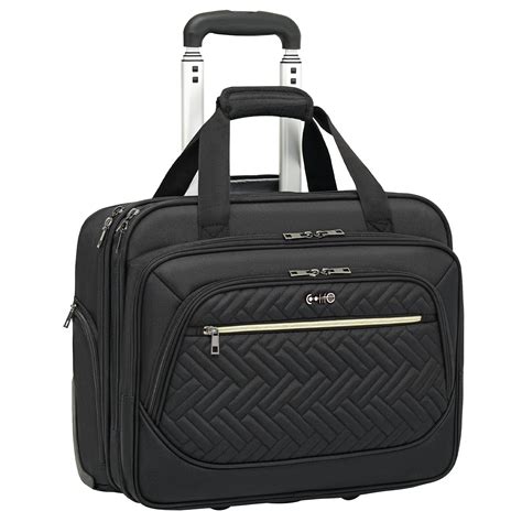 Coolife Rolling Laptop Briefcase Bag 17 3 Inch Laptop Case Roller Computer Bag