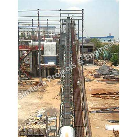 Industrial Belt Conveyor Metal Material Custom Sizes Available Brown Color Designed For