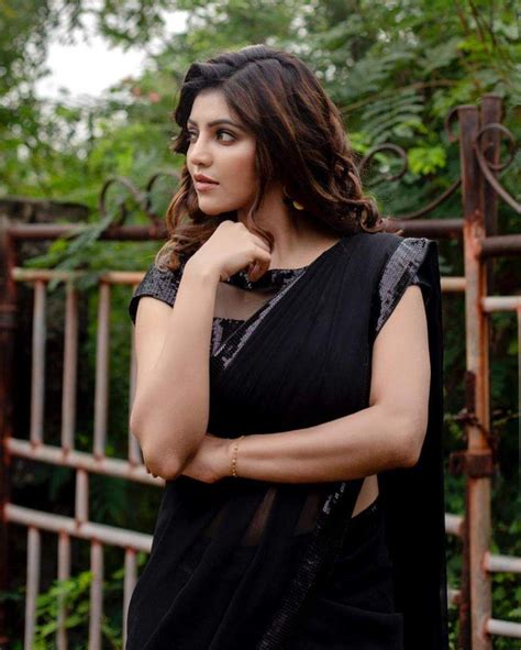 Athulyaa Ravi Goes All Black With A Sequinned Half Saree Actress