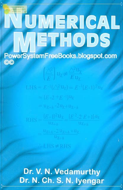 Pdf Numerical Methods By Dr V N Vedamurthy And Dr N Ch S N Iyengar