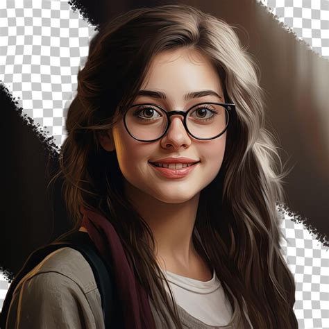 Premium Psd Portrait Of An Appealing Young Female Student