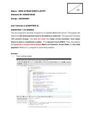 Lab Tutorial 4 CSC425 Pdf Name NUR ATIRAH BINTI LATIFF 20 Babe ID 2020872826 Group